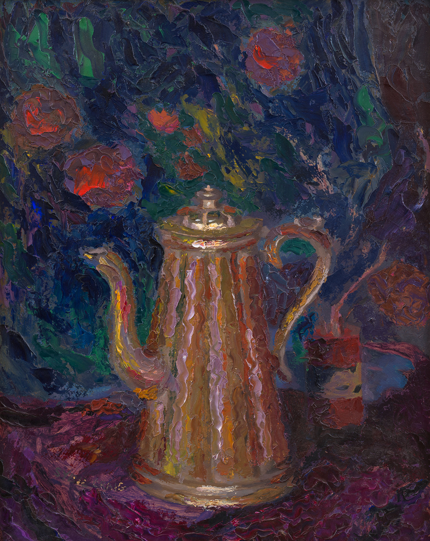 SYBIL CRAIG (1901-1989) Coffee Pot oil - auctions & price archive